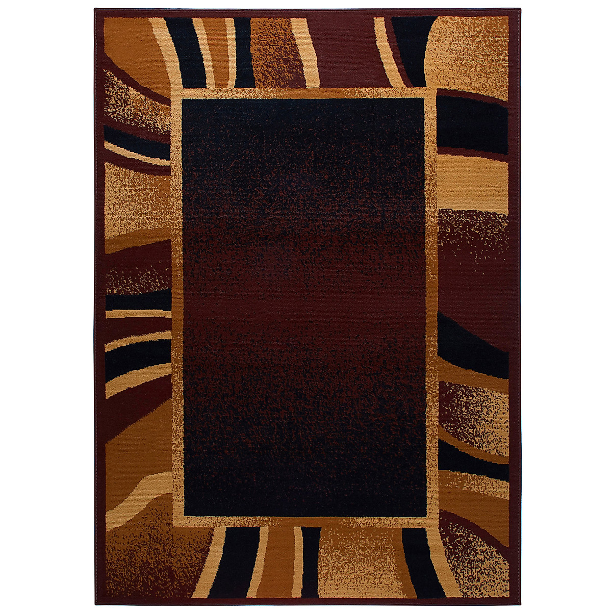 Home Dynamix Premium Rizzy Contemporary Abstract Border Area Rug, Brown/Beige, 5'2"x7'4"