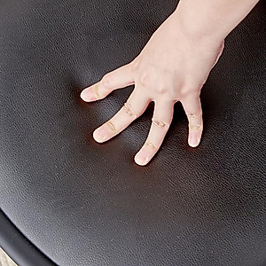 AISYKOD Black Desk Chair, Plastic Home Office Chair, Acrylic Rolling Chair, Swivel Plastic Chairs for Office, Home, Make Up, Small Space, Bed Room, Living Room