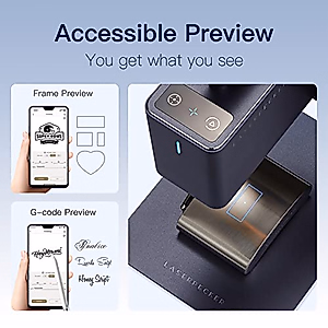 LaserPecker 2 Laser Engraver, Laser Engraving Machine with Roller Portable Laser Engraver Cutter Compact Desktop Handheld Laser Etching Machine for Coated Metal Leather - with Storage Box/Power Bank