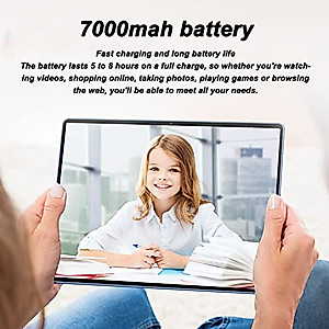 Android 11 Tablet 10 Inch Tablet, Octa Core CPU 12GB RAM 128GB ROM, 1960x1080 IPS Display, Support 4G Network, 5G WiFi, 8MP Front and 16MP Rear Cameras, Blue