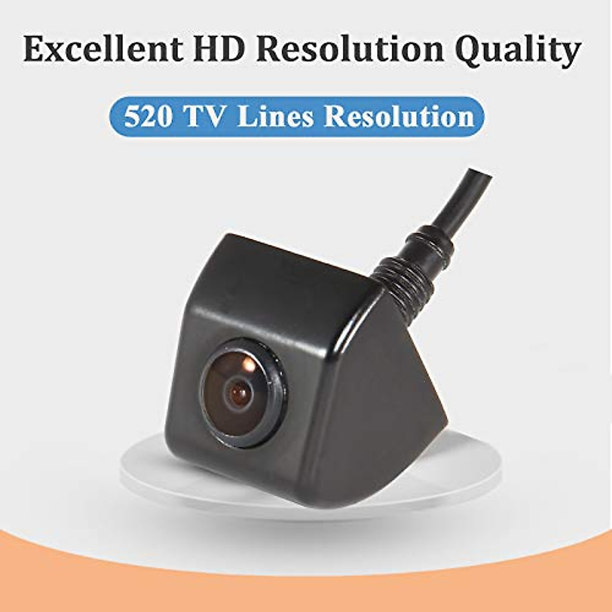 RED WOLF Backup Camera for Car Truck SUV Pickup Trailer Tailgate Handle Flush Mount Metal HD Reverse Rear View W/Parking Line