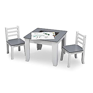 Delta Children Chelsea 3-Piece Table and Chairs Set with Storage