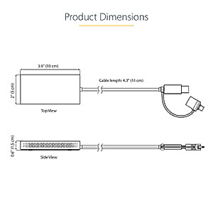 StarTech.com USB to Dual-HDMI Adapter, USB A/C to 2x HDMI Displays (1x 4K30, 1x 1080p), USB 3.0 to HDMI Converter, Win/Mac