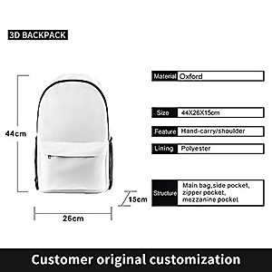 BQXZAKG Garten of Banban Backpack Oxford Cloth Travel Bags Casual Backpack Shoulder Strap Bags Multi Zipper Pack