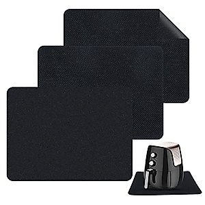 BYKITCHEN Heat Resistant Mat for Air Fryer, 3pcs Air Fryer Mat with Appliance Sliders Function, Kitchen Countertop Protector Appliance Slider Mat for Air Fryer, Coffee Maker, Blender and More