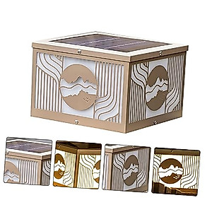 DOITOOL 1pc Post lamp Light for Outside Patio Fence Post Lights Fence Solar Lights Outdoor Fence Deck Cap Light Outdoor Column Lights Outdoor Pillar Light Outdoor lamp Lighting