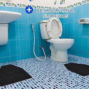 Nuanchu 20 Pack Nonslip Urinal Mats Urinal Floor Mats Water Absorption Urinal Mat Bathroom Urinal Floor Pads for Men's Bathroom Restroom (Black)