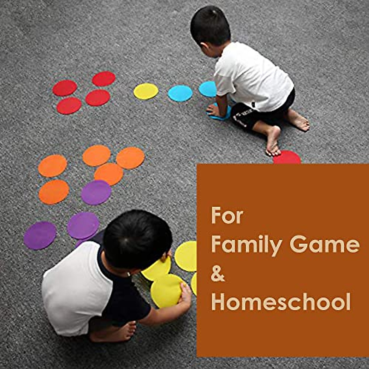 MR-LABEL – 4" Rewritable Carpet Markers – 9-Color Carpet Spots - Circle Spot Markers for Preschool Classroom - Line Up Dots -Carpet Dots for Teacher Supplies|family Games|homeschooling(36 pcs)