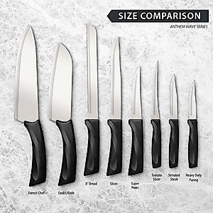 Rada Cutlery Anthem Series Slicer Knife, Black Handle