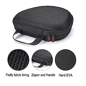 Hard Travel Carrying Case for Apple AirPods Max Headphone and It's Accessories, Protective Storage Bag - Black(Black Lining)