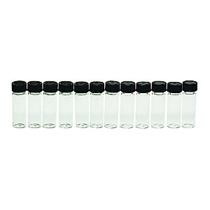 SE 1-3/4" x 9/16" Leak-Proof Glass Vial Set (12 PC.) - GB3-12