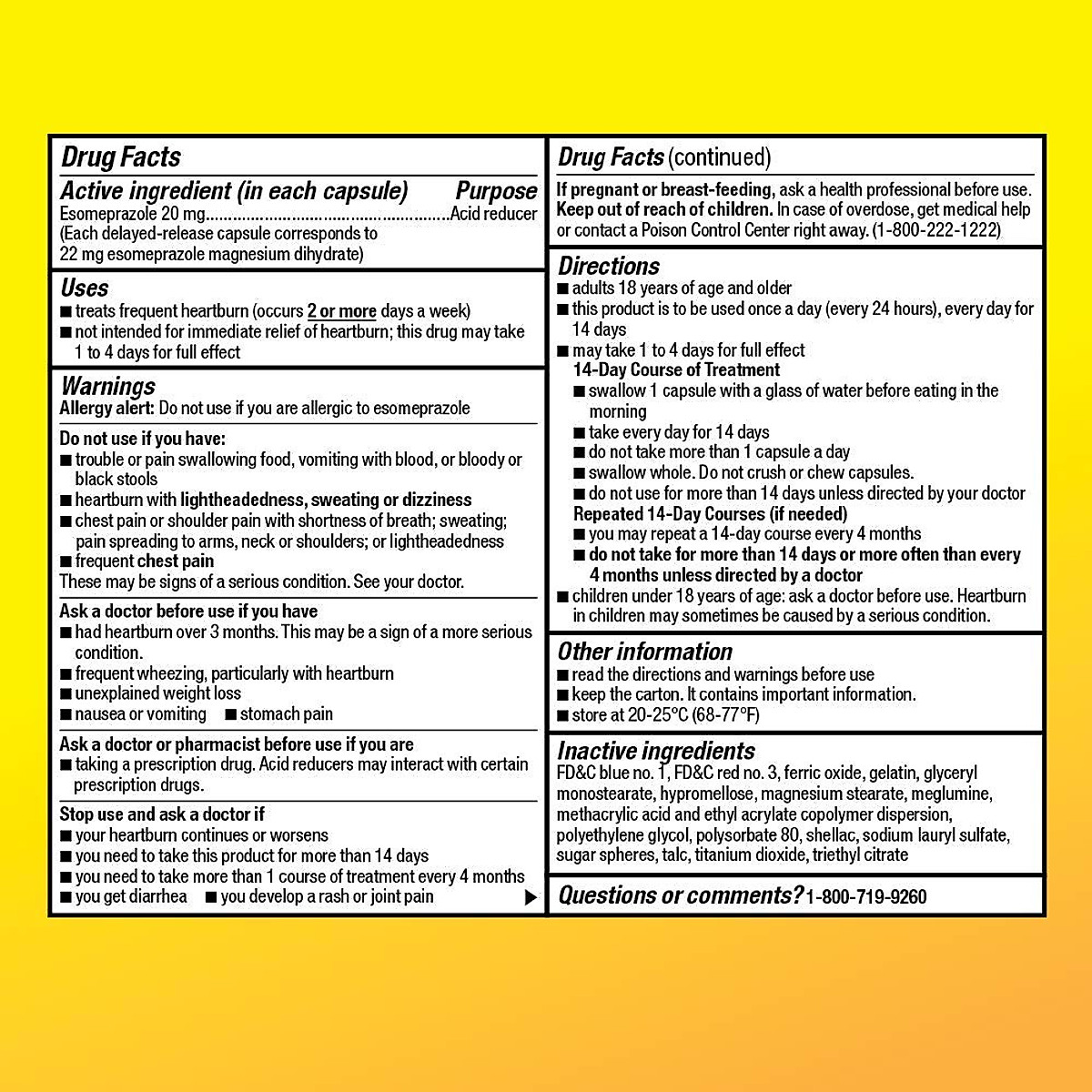 Amazon Basic Care Esomeprazole Magnesium Delayed Release Capsules, 20 mg, Acid Reducer, 14 Count