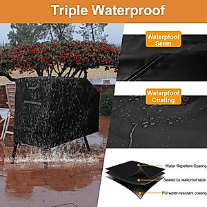 PasWith Griddle Cover for Blackstone 22 inch 17 inch Griddle with Hood and Stand,600D Strong Tear Resistant Griddle Cover,Waterproof UV & Fade Resistant Grill Cover with Strap and Air Vent