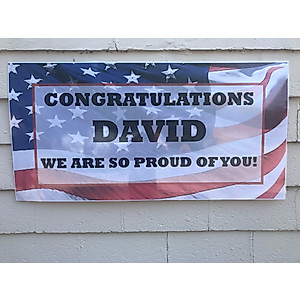 Personalized Welcome Home Military Banner - Custom Soldier, Navy, Army, Marines, Banner (2'x4')