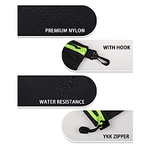 GOX Ultra Light Carry On Zipper Pouch Toiletry Bag Packing Sack Makeup Bag Digital bag (Black)