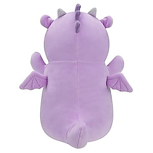 Squishmallows HugMees Original 14-Inch Dina Purple Dragon - Large Ultrasoft Official Jazwares Plush
