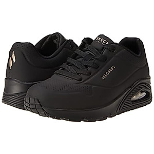 Skechers womens Skecher Street Women's Uno - Stand on Air Sneaker, Black/Black, 9 US