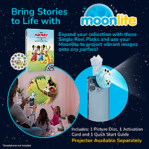 Moonlite Storytime Mickey and Friends A Surprise for Pluto Storybook Reel, A Magical Way to Read Together, Digital Story for Projector, Fun Sound Effects, Learning Gift for Kids Ages 3+ Years and Up