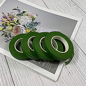 zYoung 4 Rolls 1/2" Wide 30Yard/Roll Floral Tapes for Bouquet Stem Wrap Floral Arranging Craft Projects Corsages, Wedding Bouquet