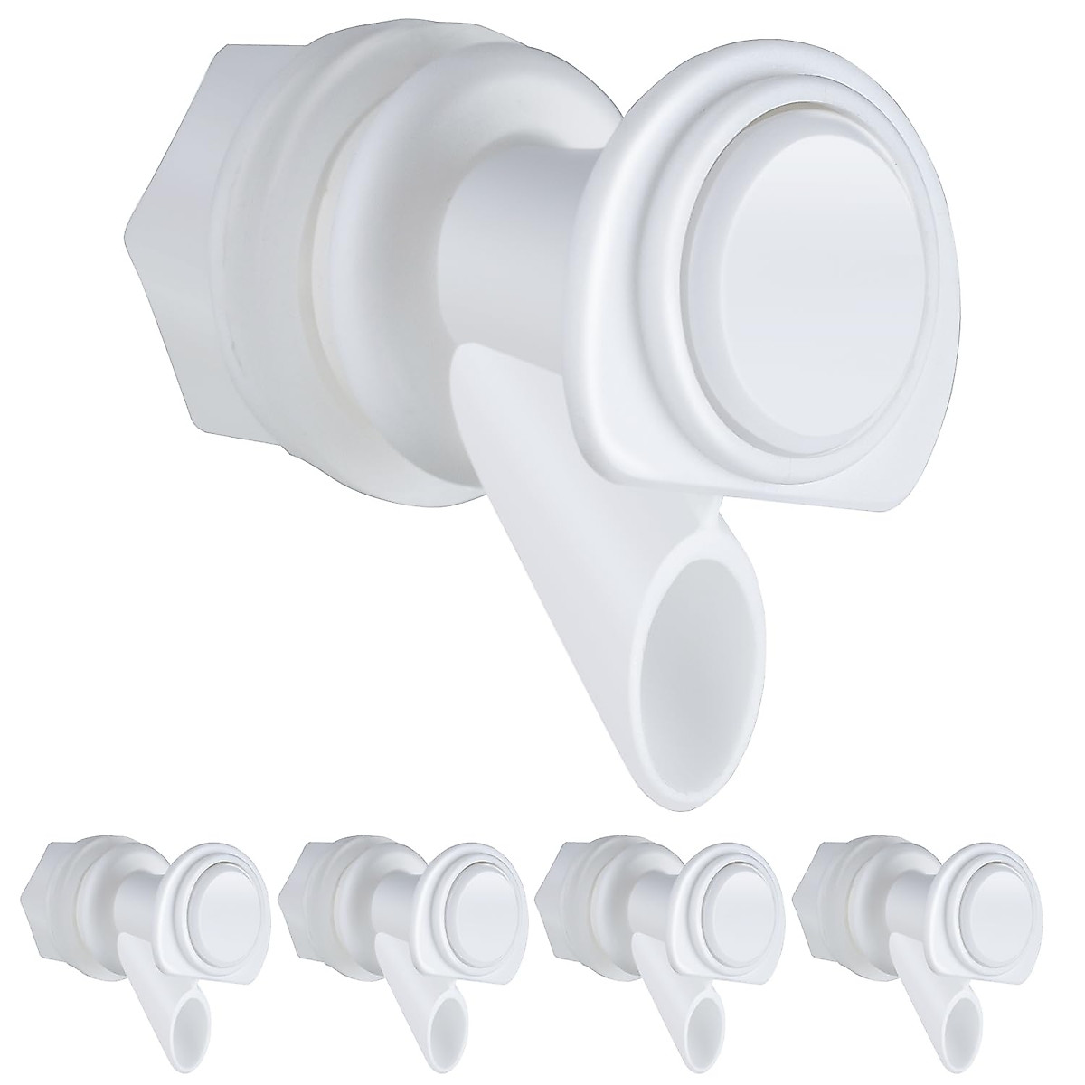 5PC Upgrade Push-Button Cooler Spigot Replacement, Compatible with Igloo 2, 3, 5 and 10 Gallon Beverage Coolers, Durable Water Cooler Spigot for 2-10 Gallon Water Jugs Replacement Part