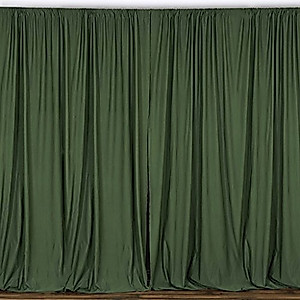 BalsaCircle 10 ft x 10 ft Willow Green Polyester Photography Backdrop Drapes Curtains Panels - Wedding Decorations Home Party Reception Supplies