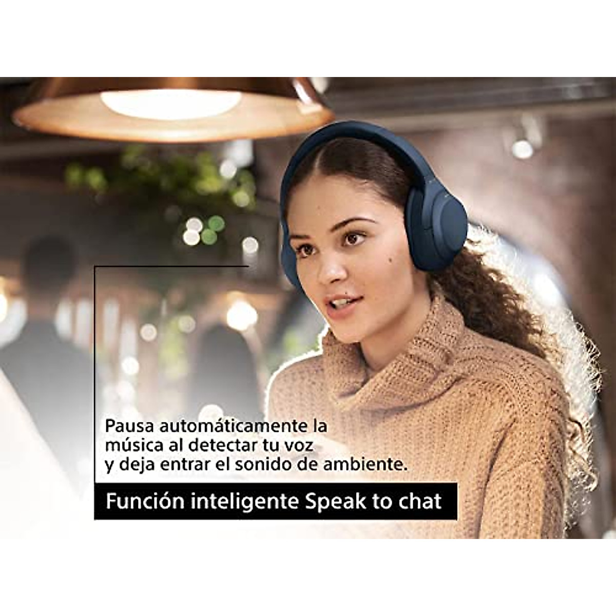 Sony WH-1000XM4 Wireless Premium Noise Canceling Overhead Headphones, Blue (Renewed)