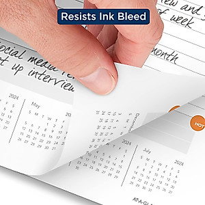 AT-A-GLANCE 2024 Daily Planning Notebook, Plan. Write. Remember. 5" x 8-1/4", small, Casebound, Brown(7062013024)