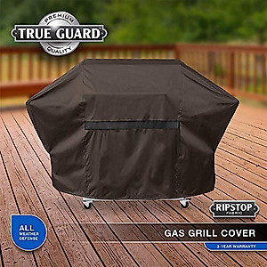True Guard Grill Water Resistant Heavy Duty Patio Furniture Covers, Fade/Stain/UV Resistant for Outdoor Patio Furniture, 600D Rip-Stop Brown 62in