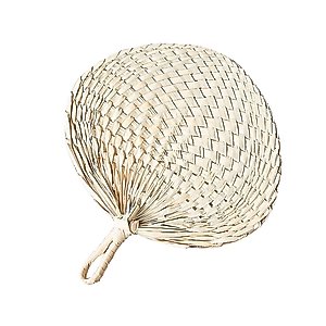 Handmade Folding Fan Chinese Style Handmade Fan Natural Hand Weaving Fan Blades Portable Cooling Fan for Camping Hiking Handheld Fan (Color : Natural)