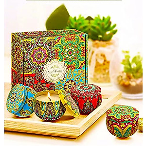 Scented Candles Gift Set 4 Pack, Candles for Home Scented, Aromatherapy Candles Natural Soy Wax with Pleasant Smell, Soy Scented Candles Gifts for Halloween Thanksgiving Christmas