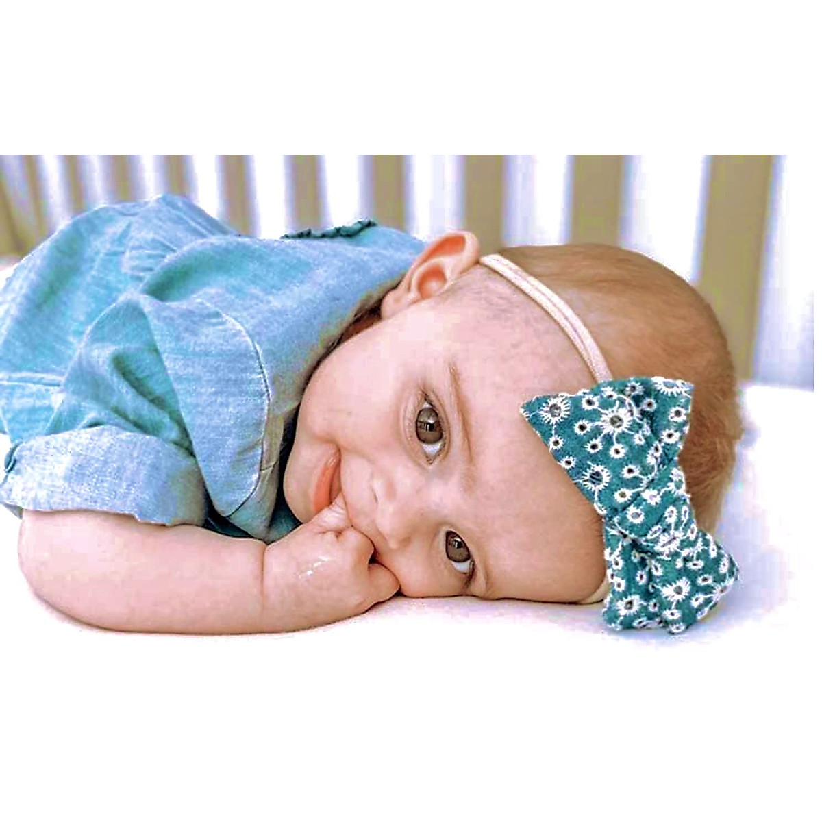 DiaperSquad's Baby Girl Bow Headbands Newborn Infant Toddler 20-pack Hairbands and Bows Child Hair Accessories