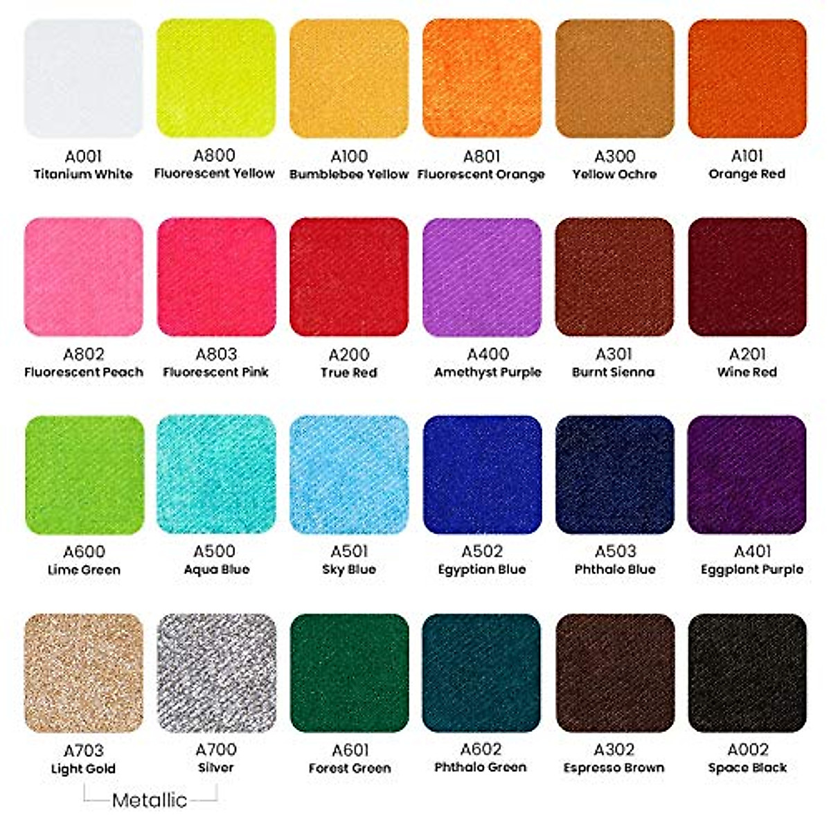 ARTEZA Permanent Fabric Paint, Set of 24 Colors, 60 ml Bottles, Washer & Dryer Safe, Textile Paint for Clothes, T-Shirts, Jeans, Bags, Shoes, Art and Craft Supplies for DIY Projects