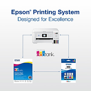 EPSON 502 EcoTank Ink Ultra-high Capacity Bottle Yellow Works with ET-2750, ET-2760, ET-2850, ET-3750, ET-3760, ET-3850, ET-4850, and other select EcoTank models