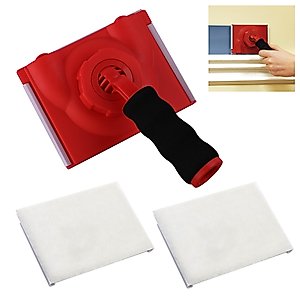 DIQQHI Paint Edger Trimmer with 2 Replacement Pads | Edge Painting Tool for Walls, Ceilings, & Corners | Paint Edger for Wall & Ceiling Trim | Corner Painting Tool with Refill Pads