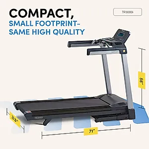 Lifespan Fitness Quiet EZfold Bluetooth Shock Absorbing Heart Sensor Treadmill with 7 Inch Touch Screen Display and 38 Preset Programs