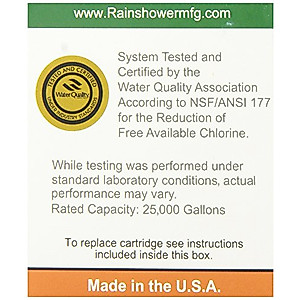 Rainshower -RCCQ-A CQ1000 Filter Replacement Cartridge for Shower Filter