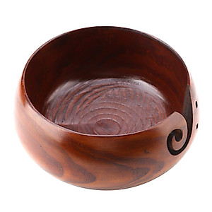 Rodipu Natural Wooden Yarn Bowl Storage Base for Knitting Crochet Organizer Holder GL