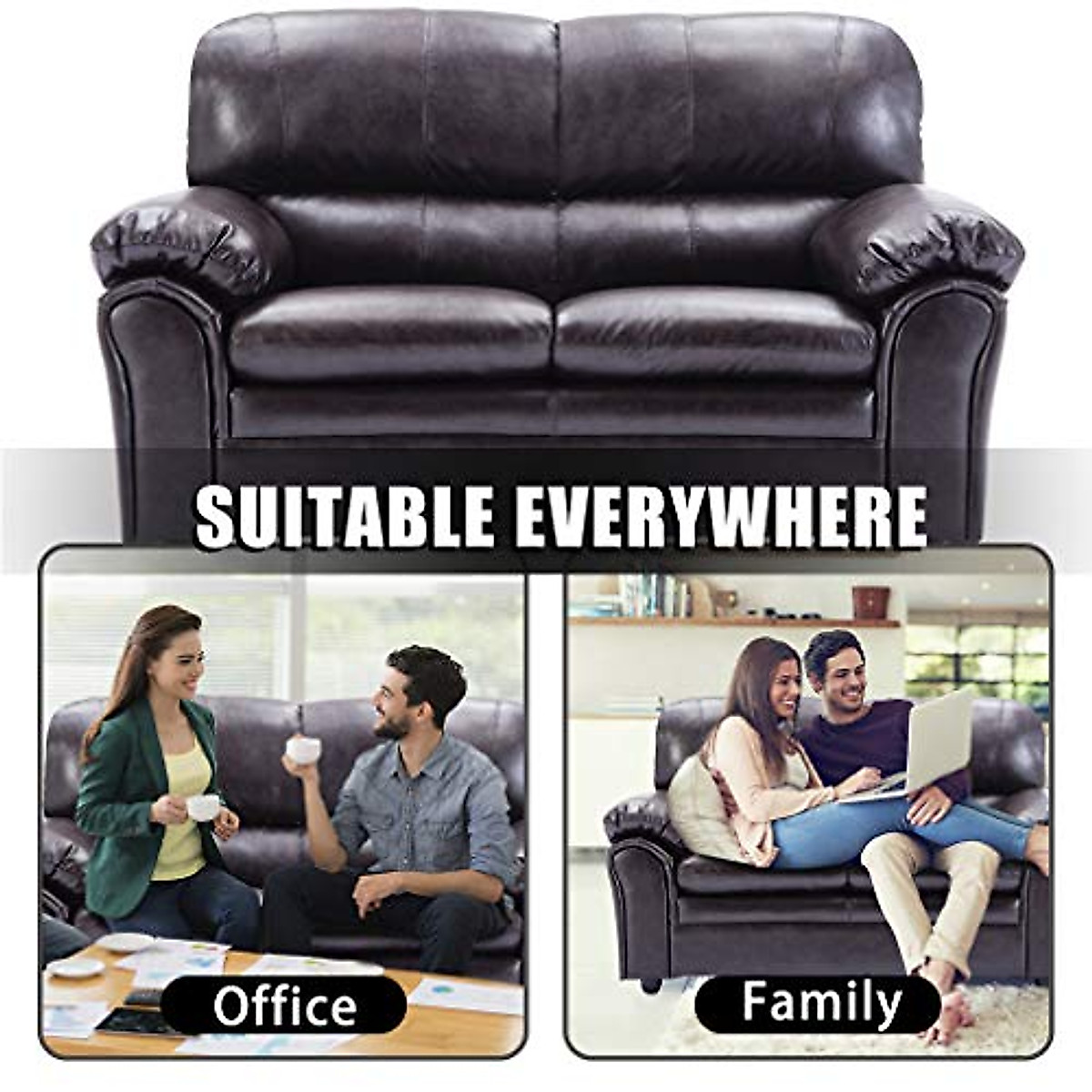 Vnewone Living Room Couches Loveseat Modern Sofa Mid Century for Home Furniture, Love seat, Brown