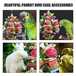 Bird Toys, Parrot Toys for Large Birds, Natural Corn cob African Grey Parrots, Macaws, Cockatoos, Amazon Parrots chew Toys, Birdhouse Hanging Toys