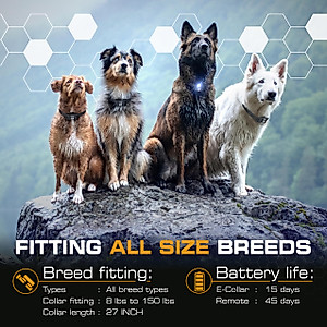 INVIROX Dog Shock Collar [Ultra K9] 124 Training Levels, 4 Powerful Modes with Night-Light and ¾ Mile Range 100% Safe Dog Training Collar for Large Dogs IP67 Waterproof