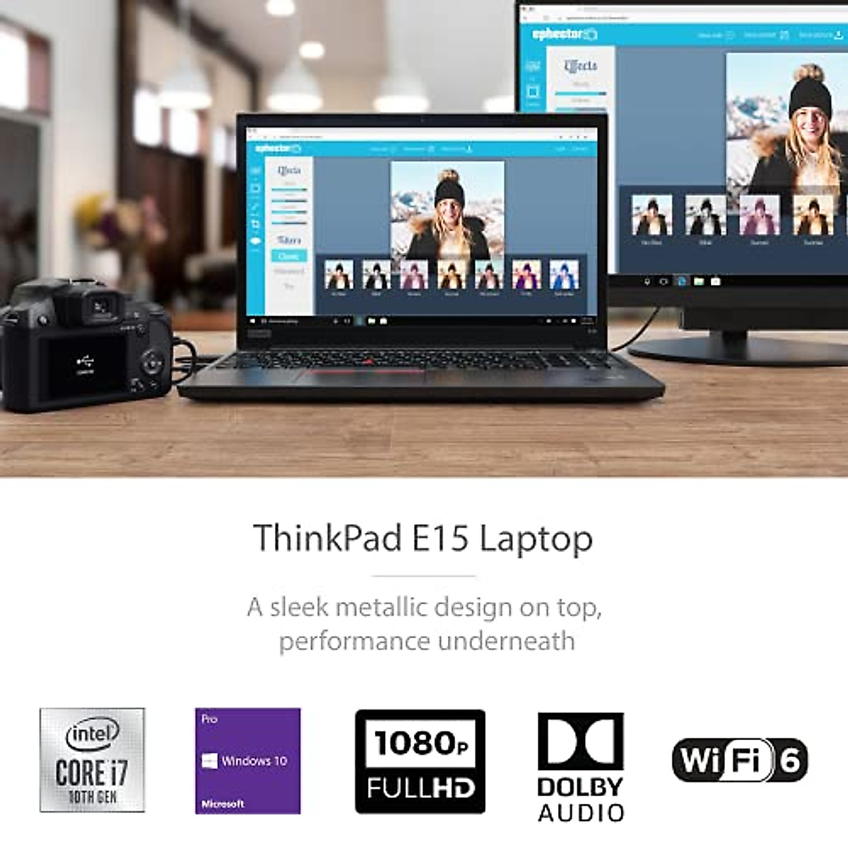 Lenovo Thinkpad E15 Business Laptop, 15.6" FHD IPS Display, Intel Core i7-10510U, 32GB RAM Memory, 1TB PCIe NVMe SSD, Webcam, Zoom Meeting, Windows 10 Pro, Black