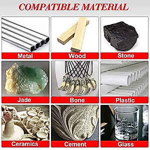 Carbide Rotary Burr Set - BIGOU 10PCS Double Cut Carving Burr Bits Tungsten Carbide 1/8" Shank 1/4" Grinding Head for DIY Carving Metal Polishing Engraving Drilling