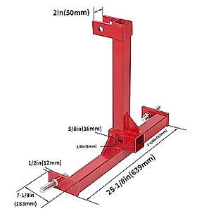 3 Point Trailer Hitch Adapter Category 1 Drawbar Tractor Trailer 2'' Hitch Receiver 3 Point Attachment