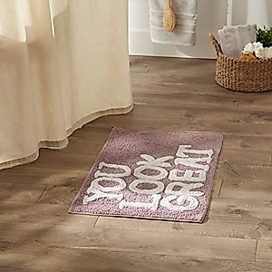 DII Tufted Shower/Bath Mat Soft Absorbent Bathroom Rug, Plush & Machine Washable, 20x31-Inches, Mauve, You Look Great