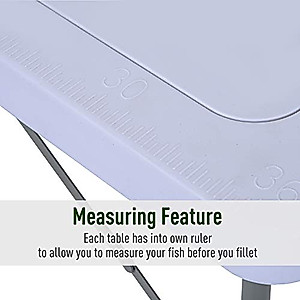 Outsunny Portable Folding Camping Sink Table with Faucet and Dual Water Basins, Outdoor Fish Table Sink, 40''