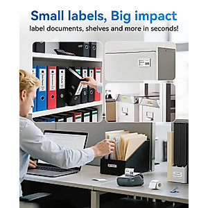 NIIMBOT B1 Label Makers, 2 Inch Bluetooth Label Maker with Auto Identification, Portable Label Printer Easy to Use for Office, Home, Business (with 1.96x1.18 inch Label Tape)