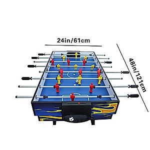 IFOYO 48 in / 4 ft Multi-Function 4 in 1 Steady Combo Game Table, Hockey Table, Soccer Foosball Table, Pool Table, Table Tennis Table, Yellow Flame