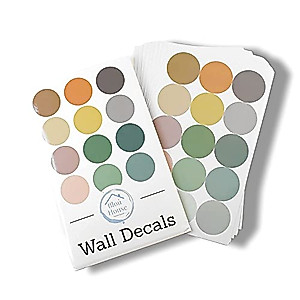 2-inch Polka Dot Wall Decals For Girls Bedroom Featuring 150 Neutral Boho Rainbow Wall Decal Stickers for Wall | Perfect For Boho Nursery and Boho Rainbow Classroom Decor | These Peel and Stick Dots For Walls are a great alternative to Wallpaper