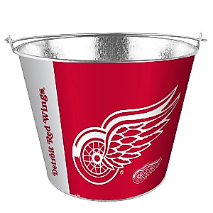 Boelter Brands NHL Detroit Red Wings Bucket 5 Quart Hype Design, Team Colors, One Size