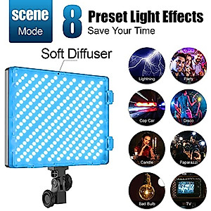 GVM RGB LED Video Lights Photography Lighting Kit, 50W Bi-Color 3200K-5600K Studio Lights, 2-Packs 672 Led Beads APP Control Film Lights Panels for Videography/Streaming/Gaming/YouTube CRI 97+